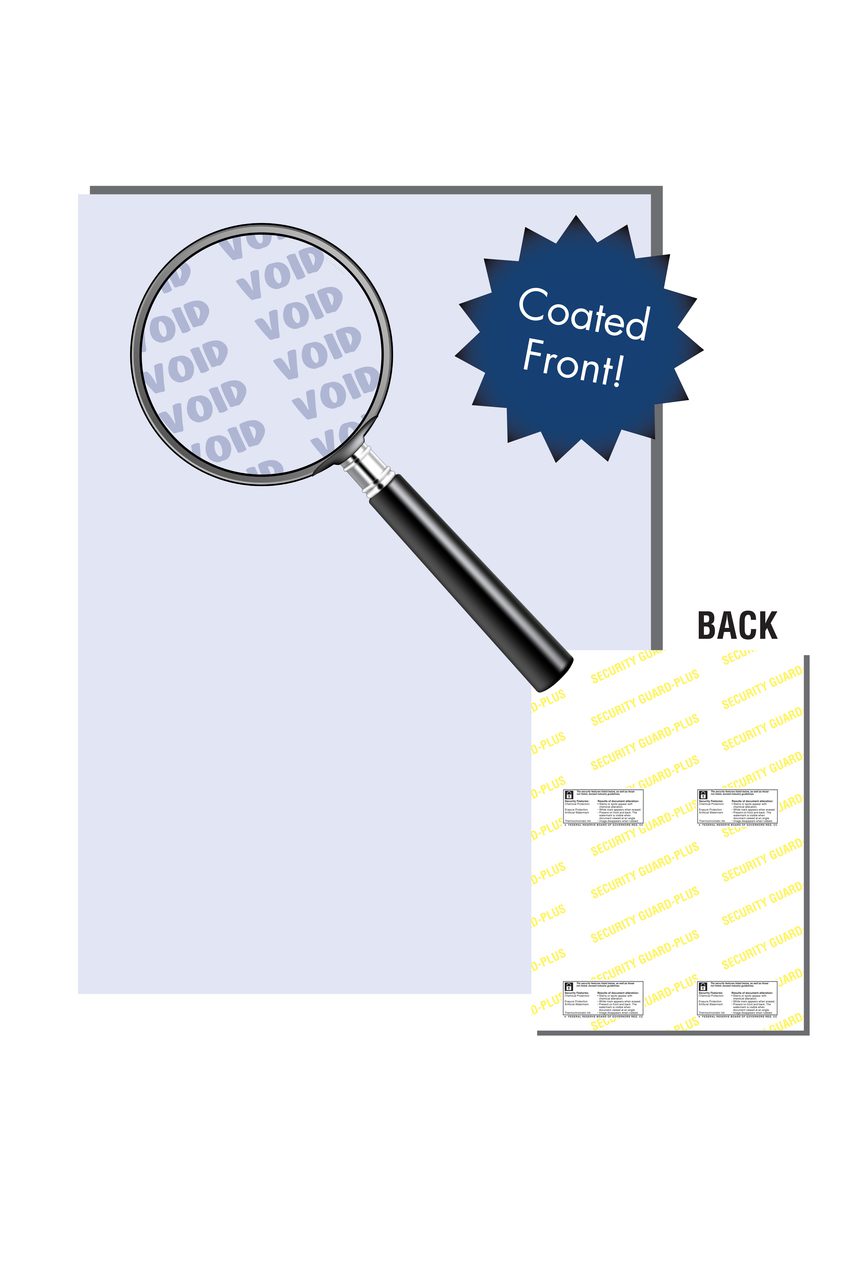 Coated Front Security Paper – 250 Sheet Pack