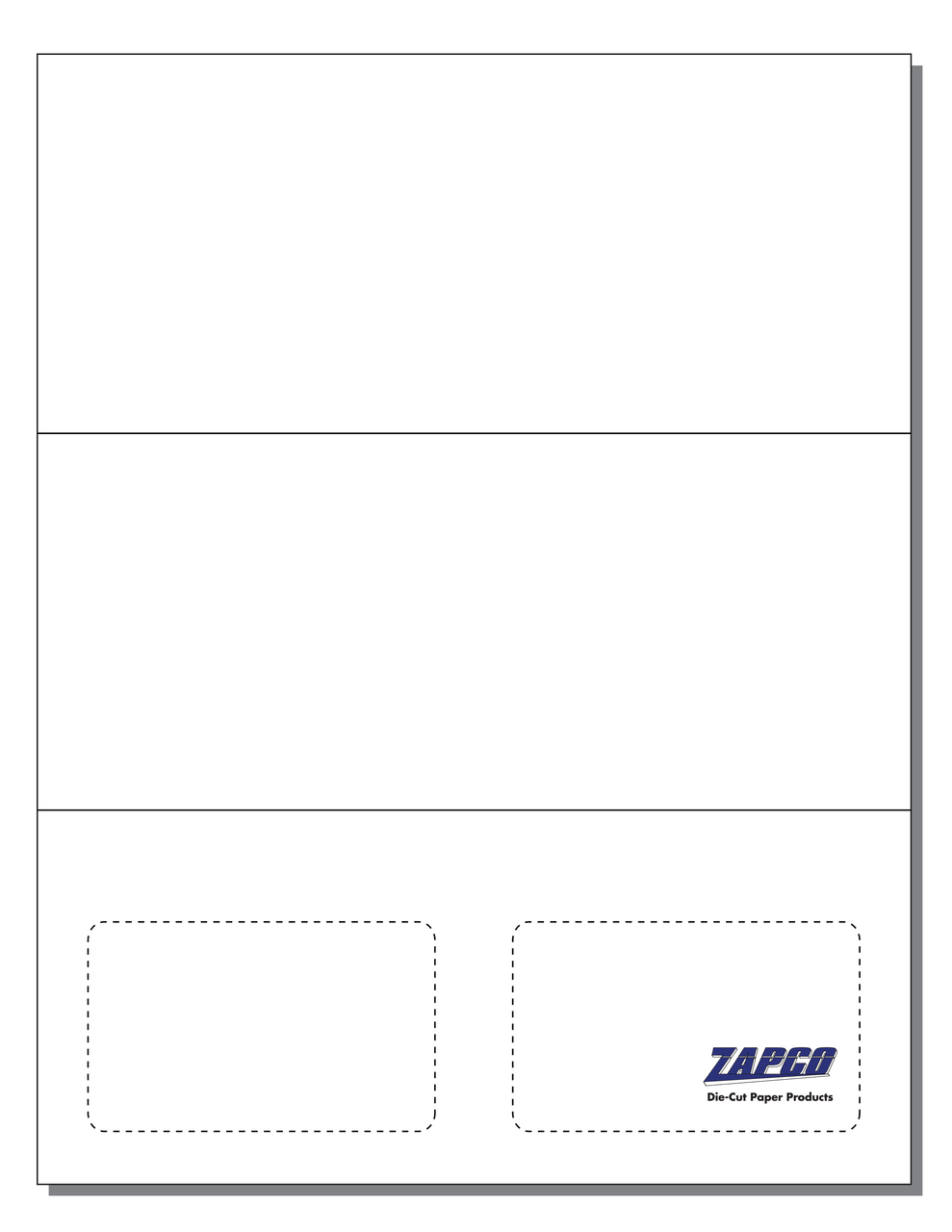 Item 100-2: 1-Up 8 1/2" x 3 2/3" Tri-Fold Mailer with Club Cards 8 1/2 ...
