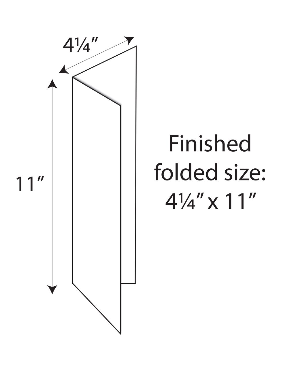 Item 1172 1-Up 4 1/4" x 11" Bi-Fold Mailer 8 1/2" x 11" Sheet(250 ...
