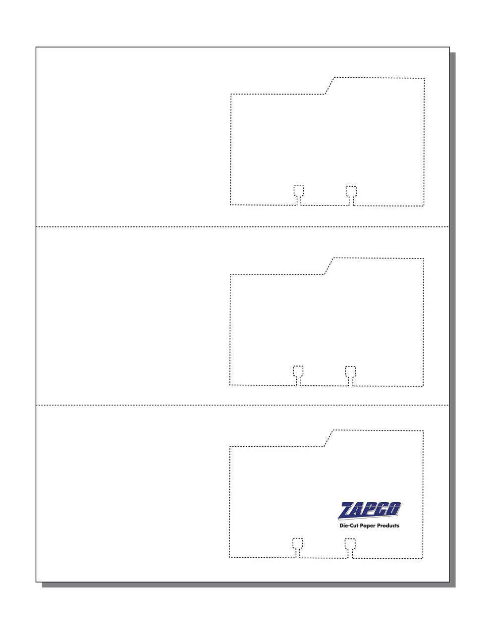 Item 124: 3-Up 3 2/3" x 8 1/2" Rotary File Card Mailer 8 1/2" x 11 ...