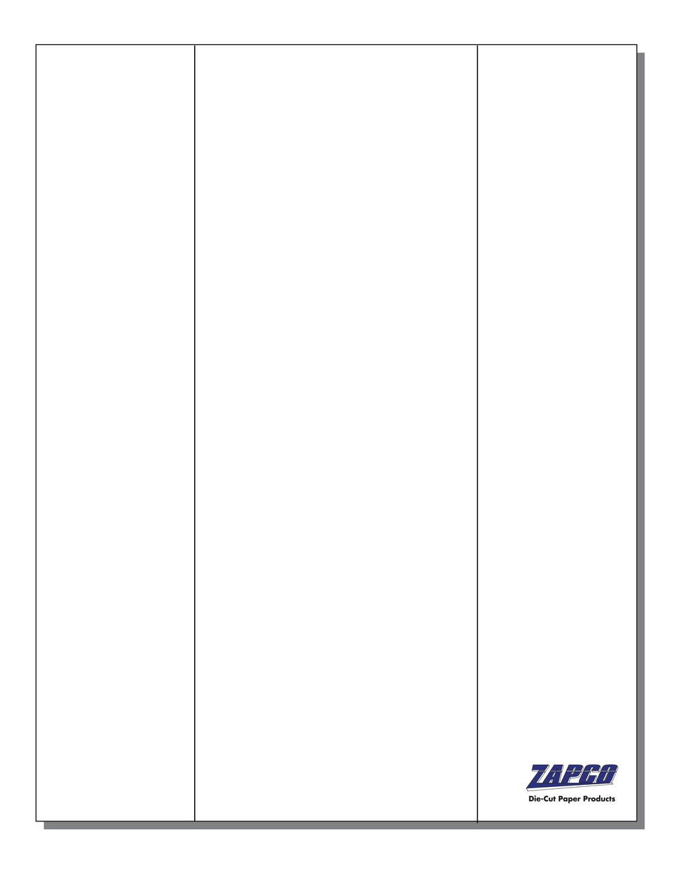 Tri-Fold Mailer 4" x 11" on 8 1/2" x 11" Paper Sheets