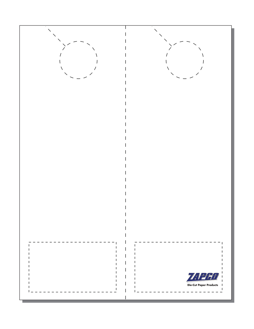 Item 226: 2-Up 4 1/4" x 11" Door Hanger with Business Card 8 1/2" x 11 ...