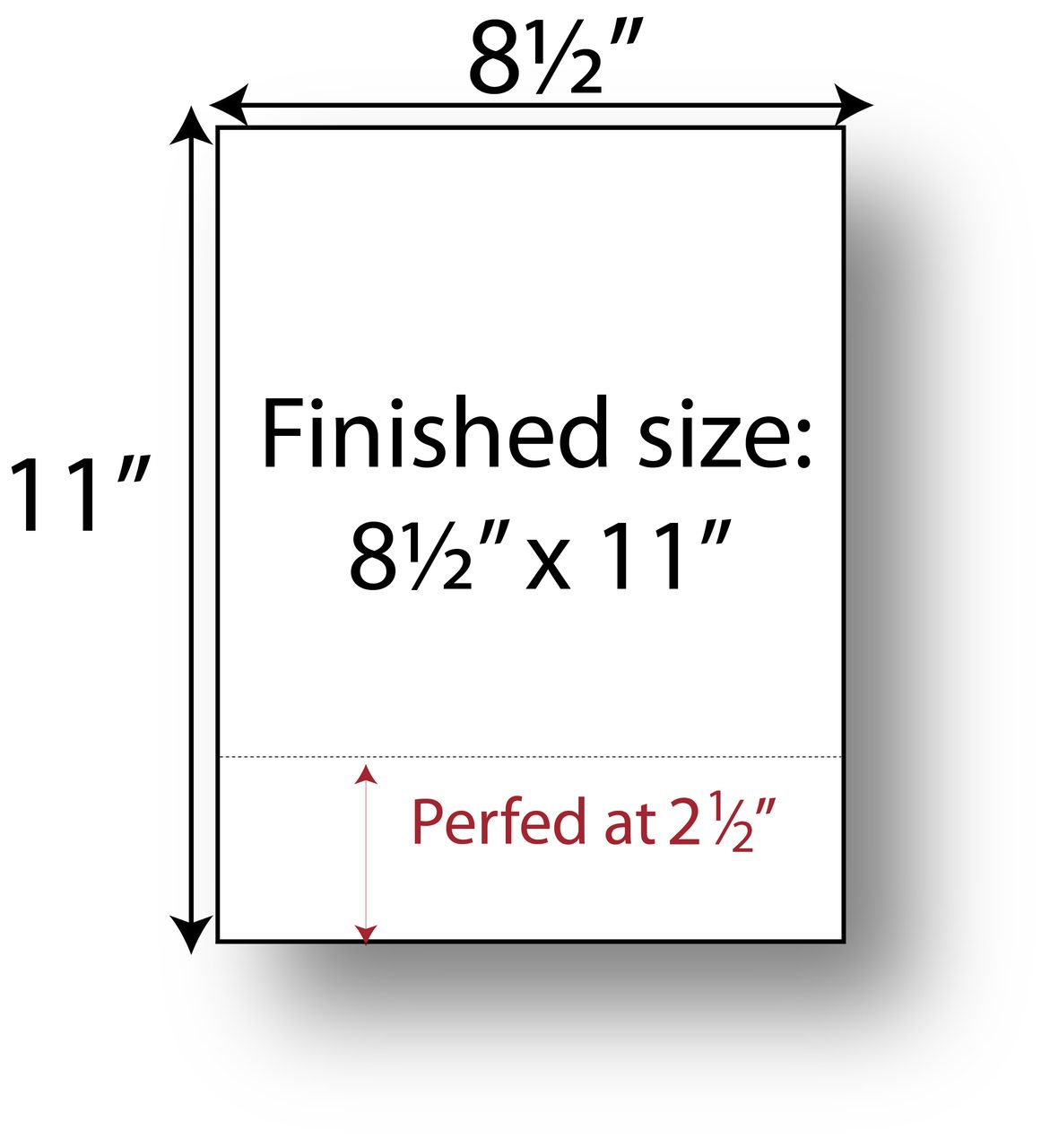 SINGLE PERFORATED PAPER BUSINESS FORM 8 1/2" X 11" (500 SHEETS) ITEM ...